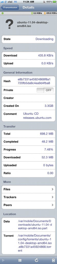iTransmission - Download Torrents on iOS [Jailbreak App] | Cult of Mac