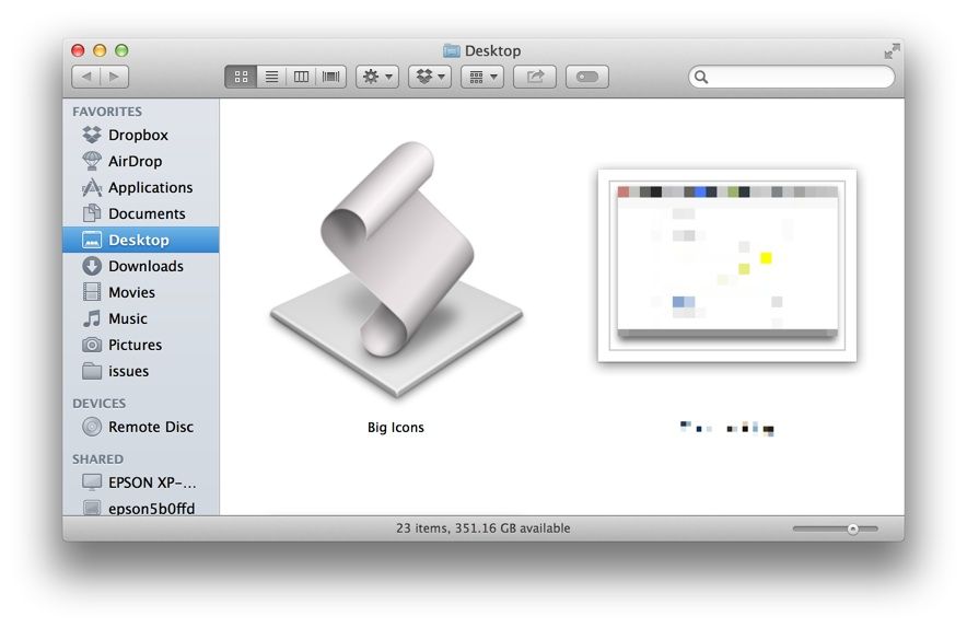 Switch Quickly To Big Finder Icons With AppleScript [OS X Tips] | Cult of Mac