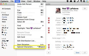 Make Your Contacts List More Visual With Emoji [OS X Tips] | Cult of Mac