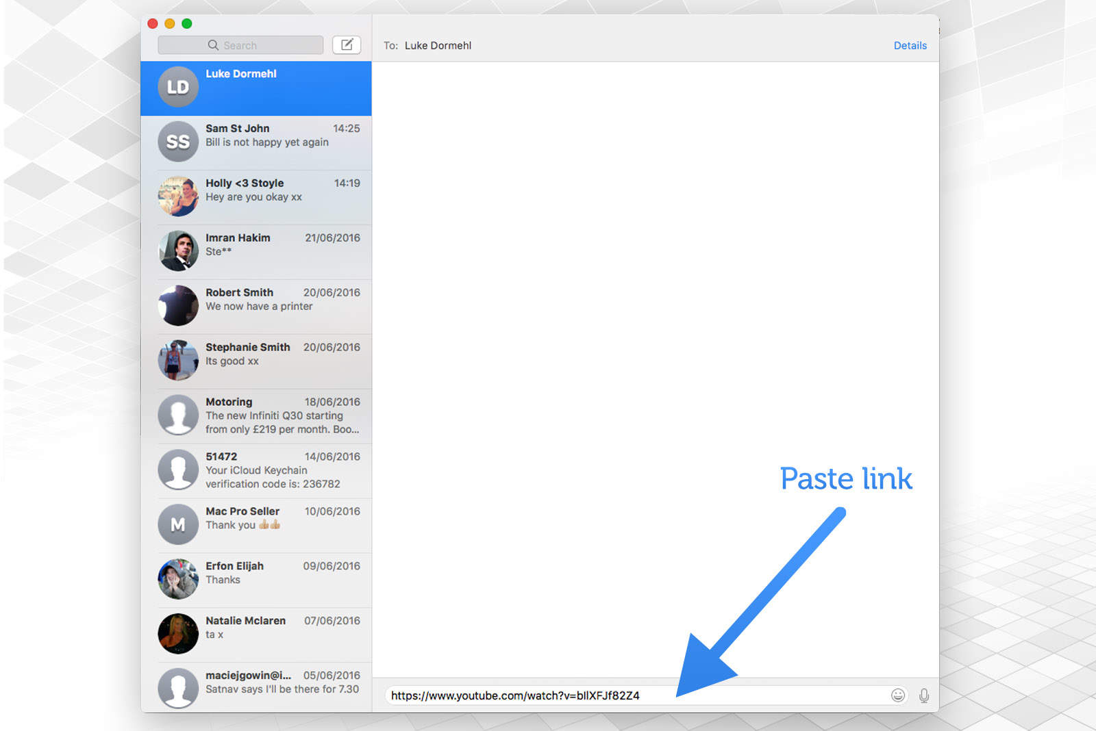 Use Messages to play videos and preview links in MacOS Sierra