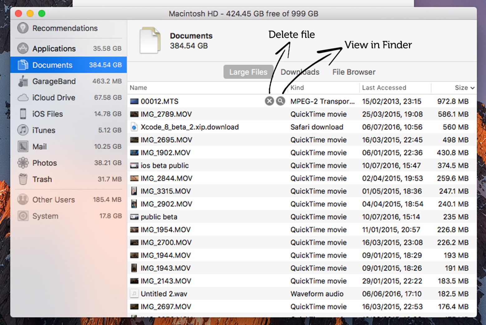 System storage taking up way too much space in macos sierra - filngz