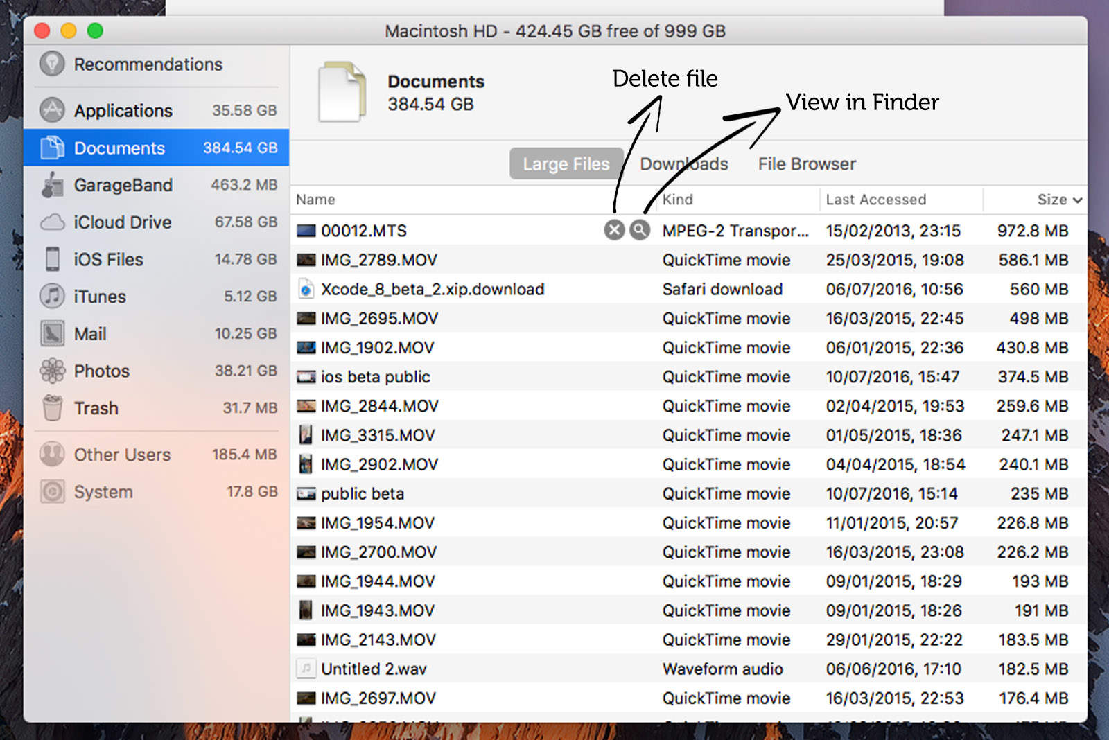 macOS Sierra: How to use Optimized Storage to make space