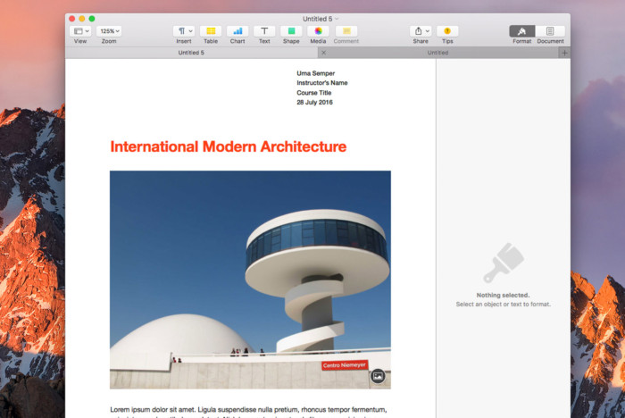 How to use Tabs in MacOS Sierra to get your docs in a row