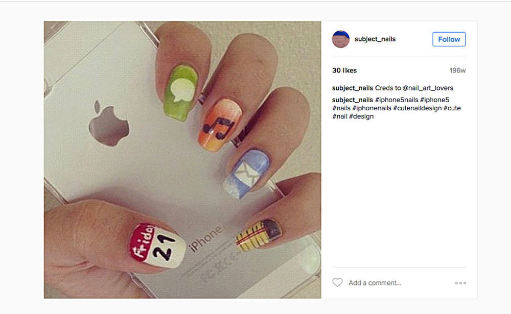 These fans show their love with Apple nail art