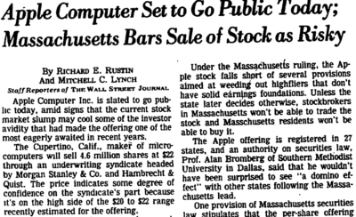 Apple IPO mints instant millionaires: Today in Apple history | Cult of Mac