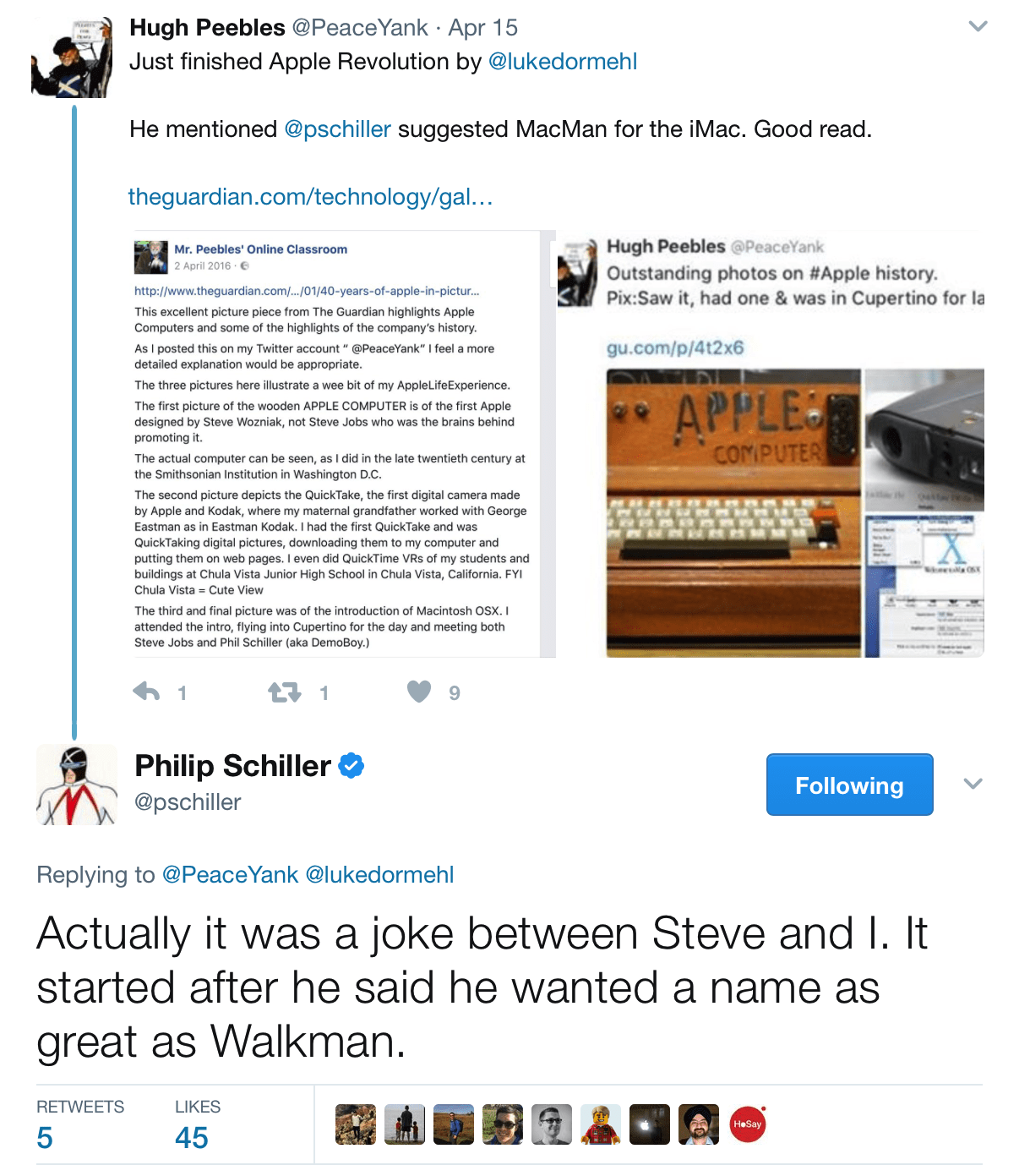 MacMan: iMac code name was in-joke for Steve Jobs, Phil Schiller