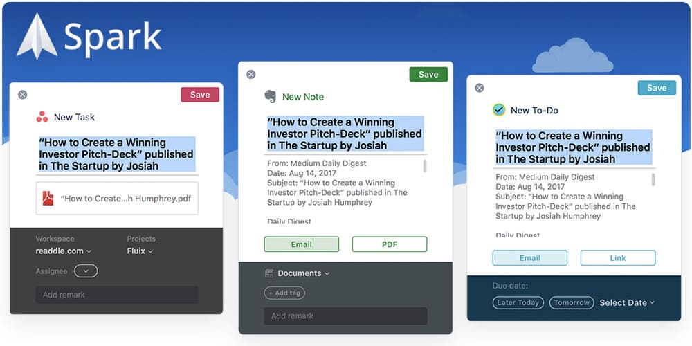 Spark email app ensures you'll never forget an important task