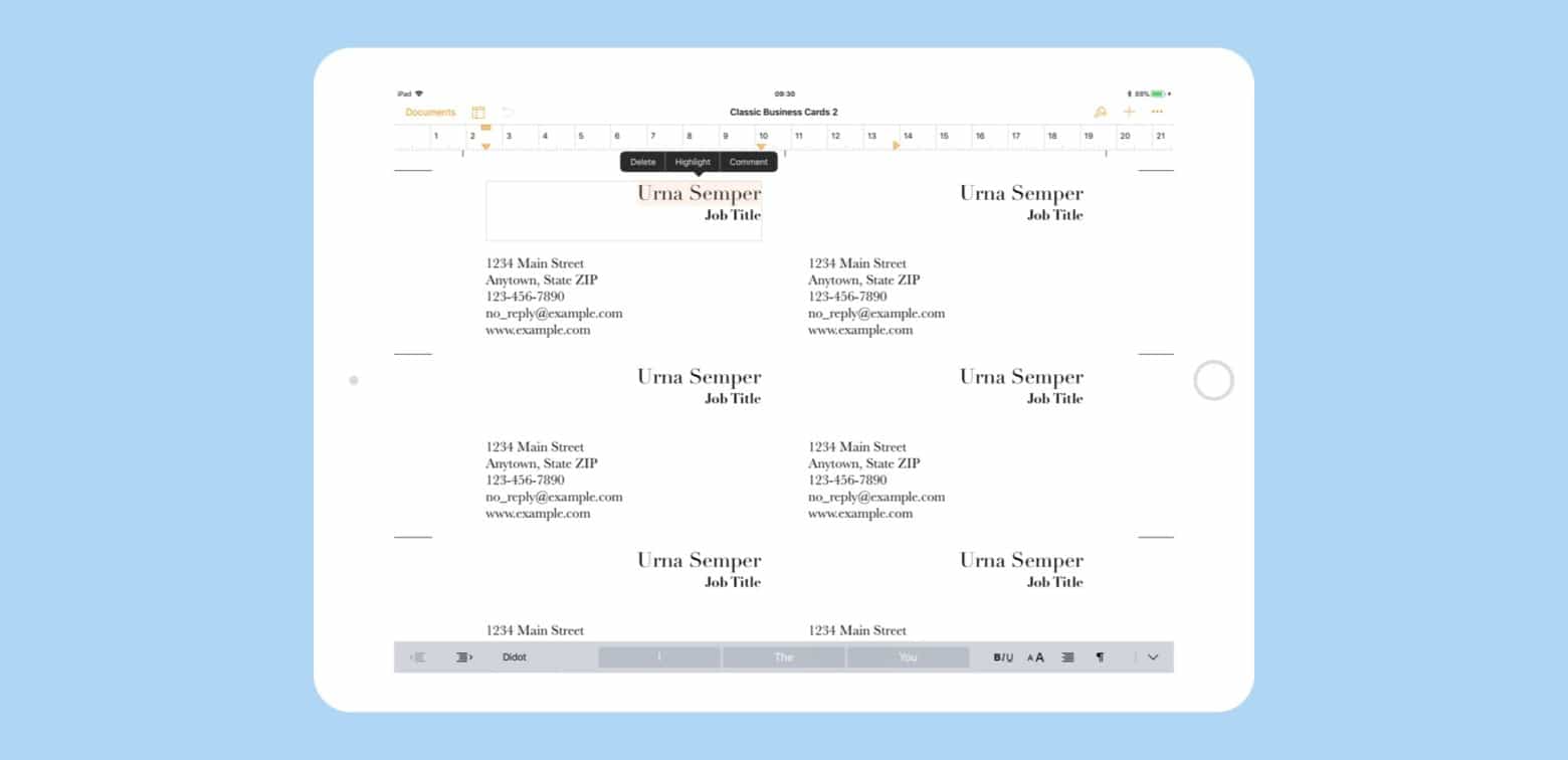 How to design and print your own business card using Pages | Cult of Mac