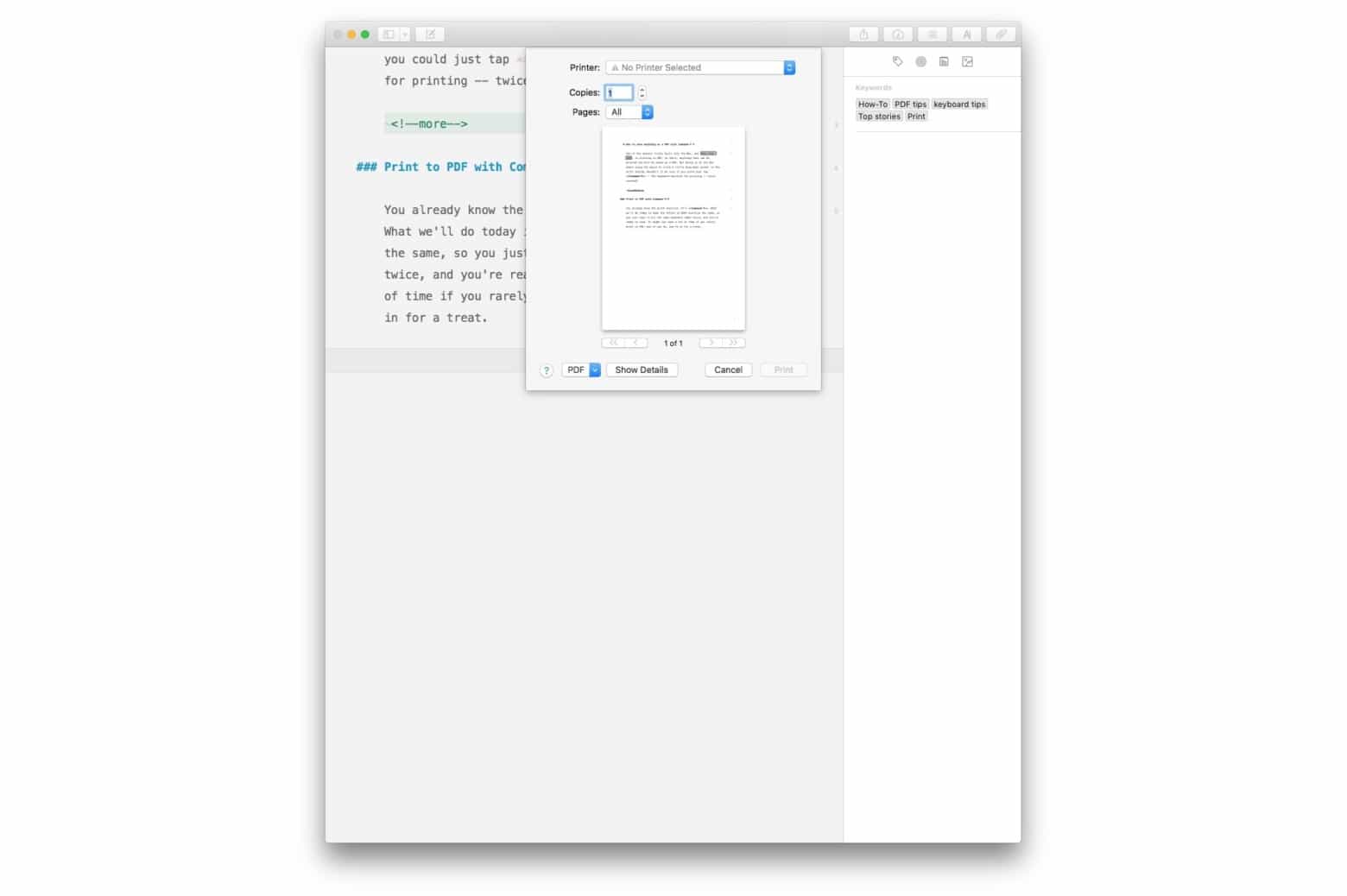 How to print anything to PDF without touching a mouse | Cult of Mac