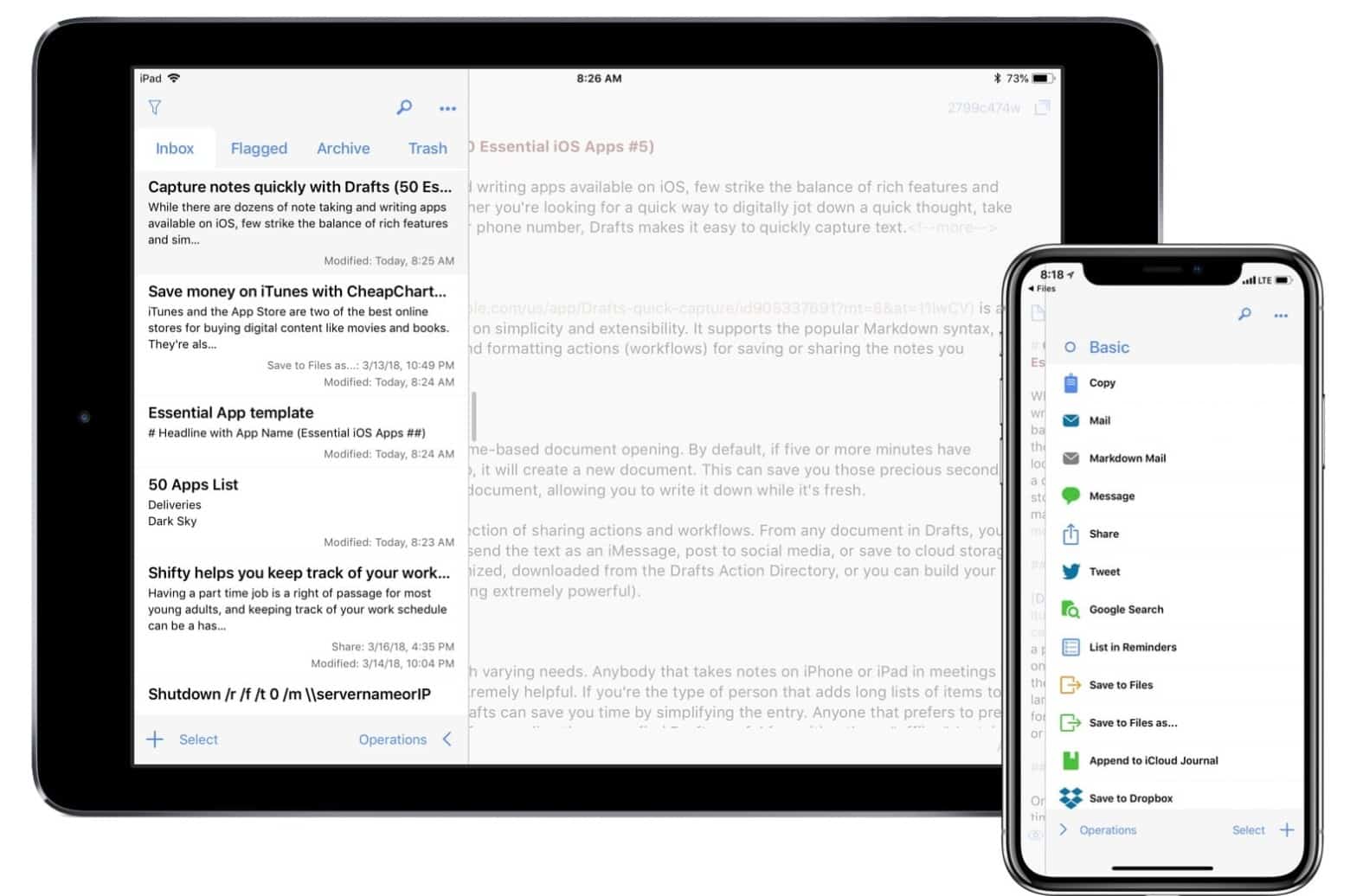 Capture notes quickly with Drafts [50 Essential iOS Apps #5] | Cult of Mac