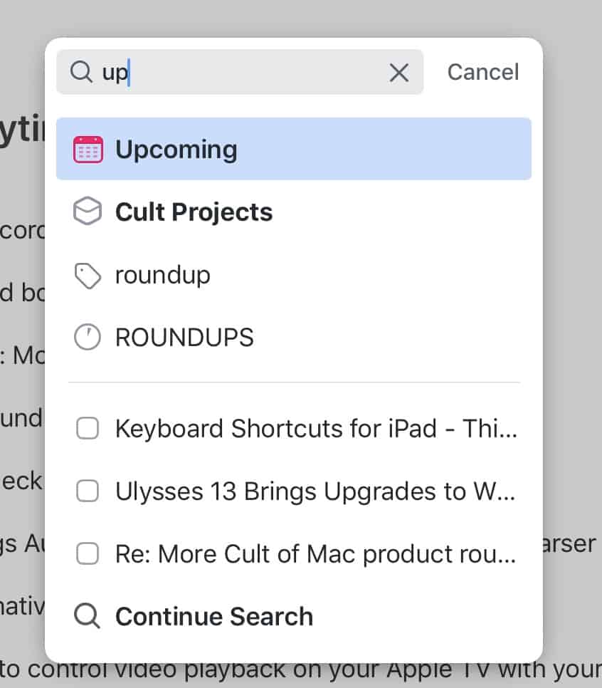 Things for iPad adds insanely good keyboard shortcuts | Cult of Mac