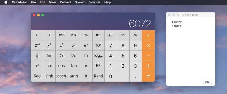 OMFG the Mac's Calculator has always had a paper tape | Cult of Mac