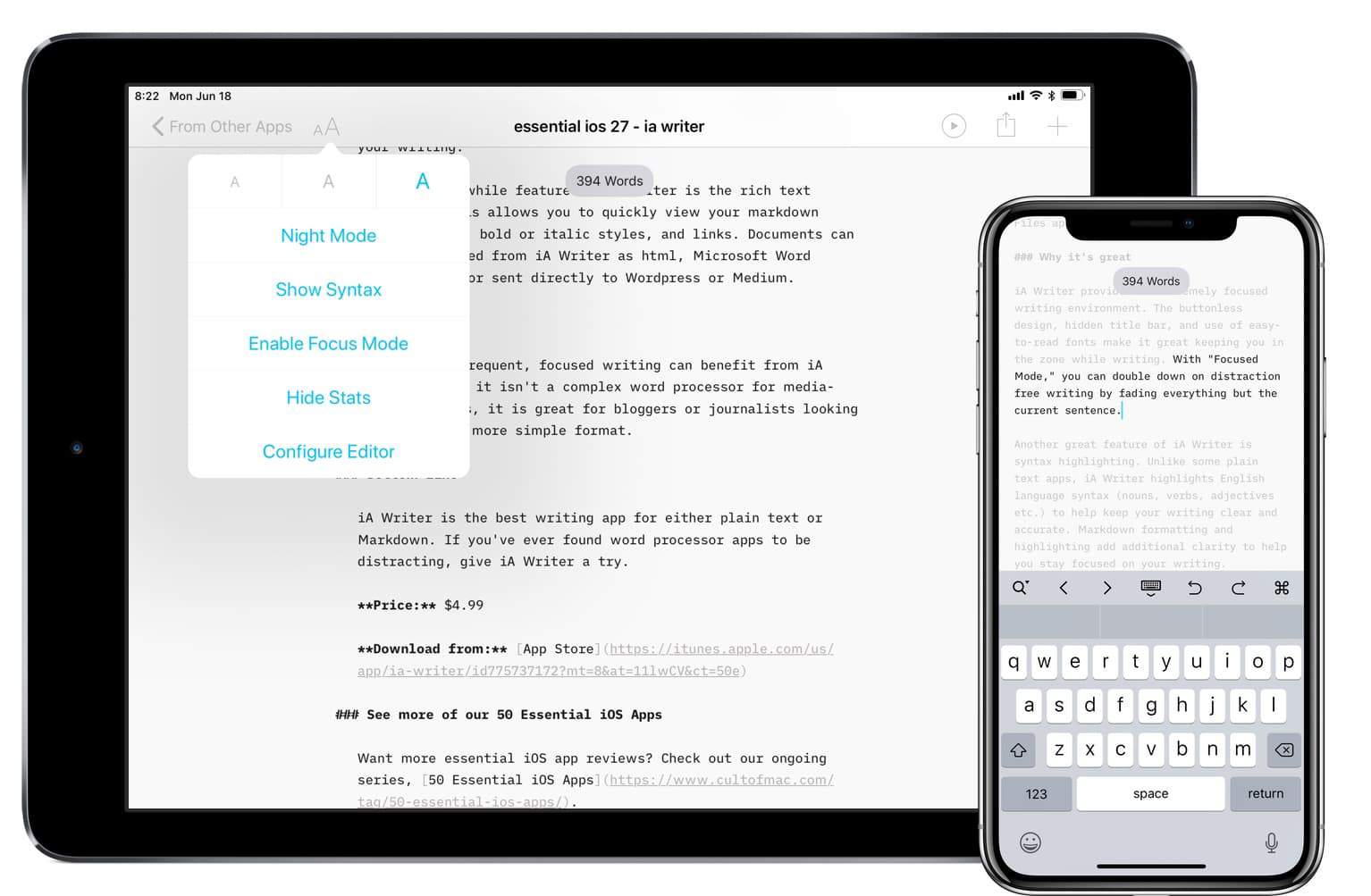 iA Writer is the best writing app [Cult of Mac's Essential iOS Apps #27]