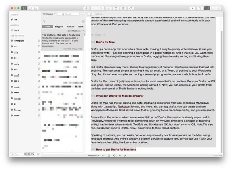 The Drafts for Mac beta is finally here | Cult of Mac