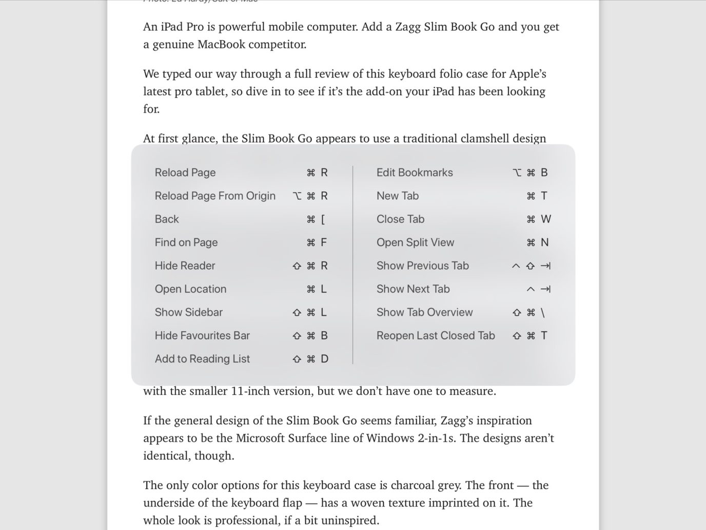All the new keyboard shortcuts in iPadOS Safari, listed | Cult of Mac