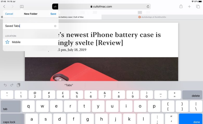 How to save all open tabs to a folder in iOS 13 Safari | Cult of Mac