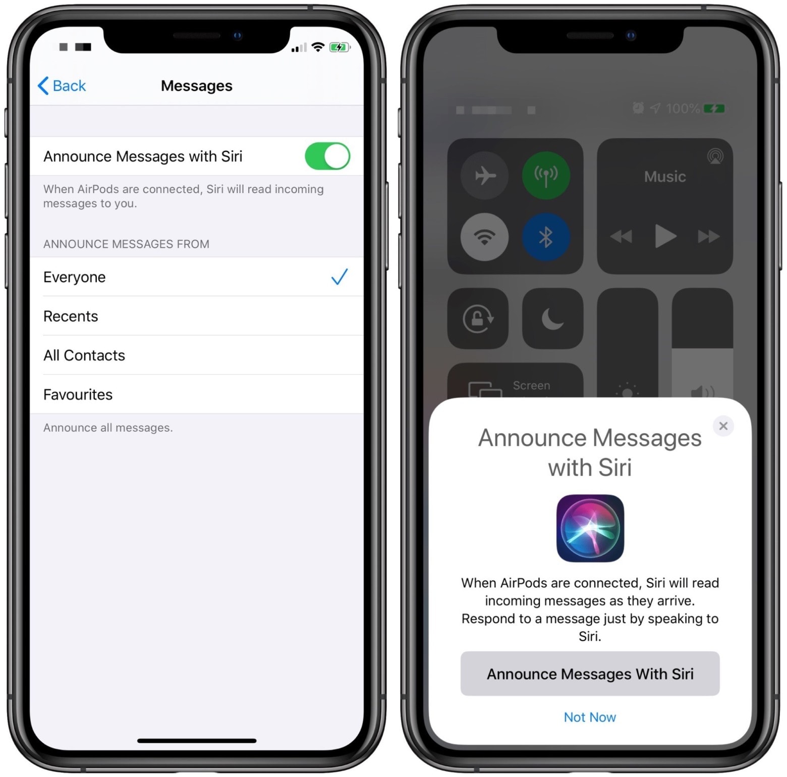 Use Announce Messages with Siri to hear messages in AirPods