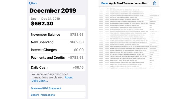 How to export Apple Card transactions to a spreadsheet | Cult of Mac