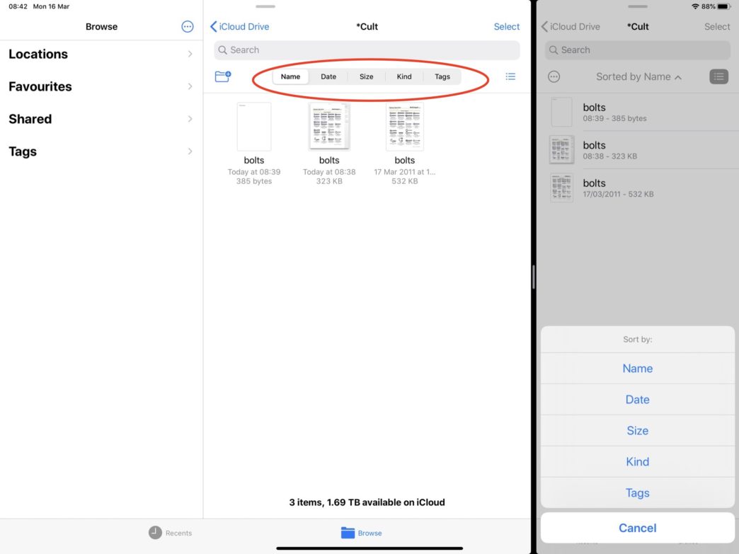 How to change the Files sort order in iOS | Cult of Mac