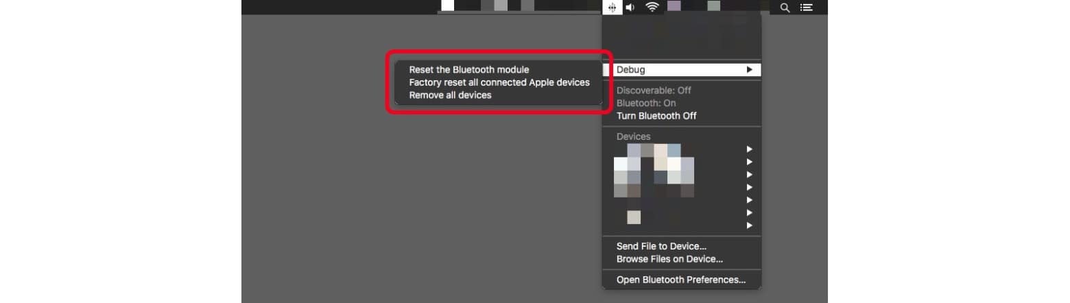Fix Mac Bluteooth problems: How to access hidden Bluetooth debug menu