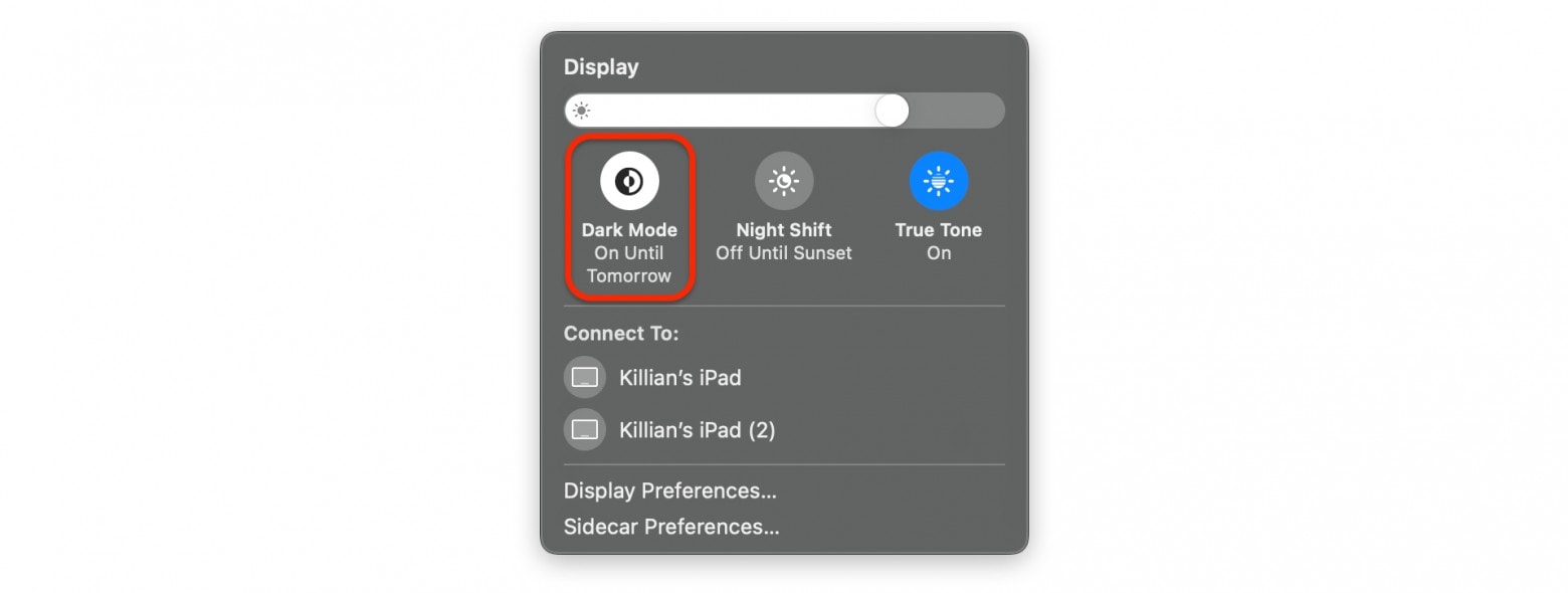 Toggle Dark Mode in a tap using Control Center on iOS and Mac [Pro tip]