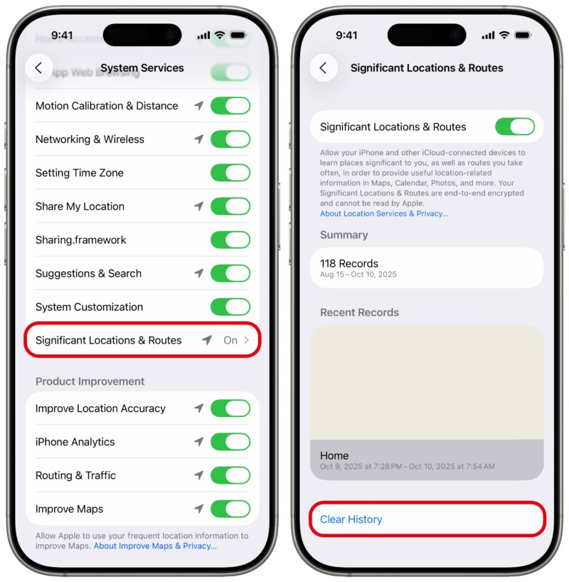 iPhone location settings: How to clear your location history