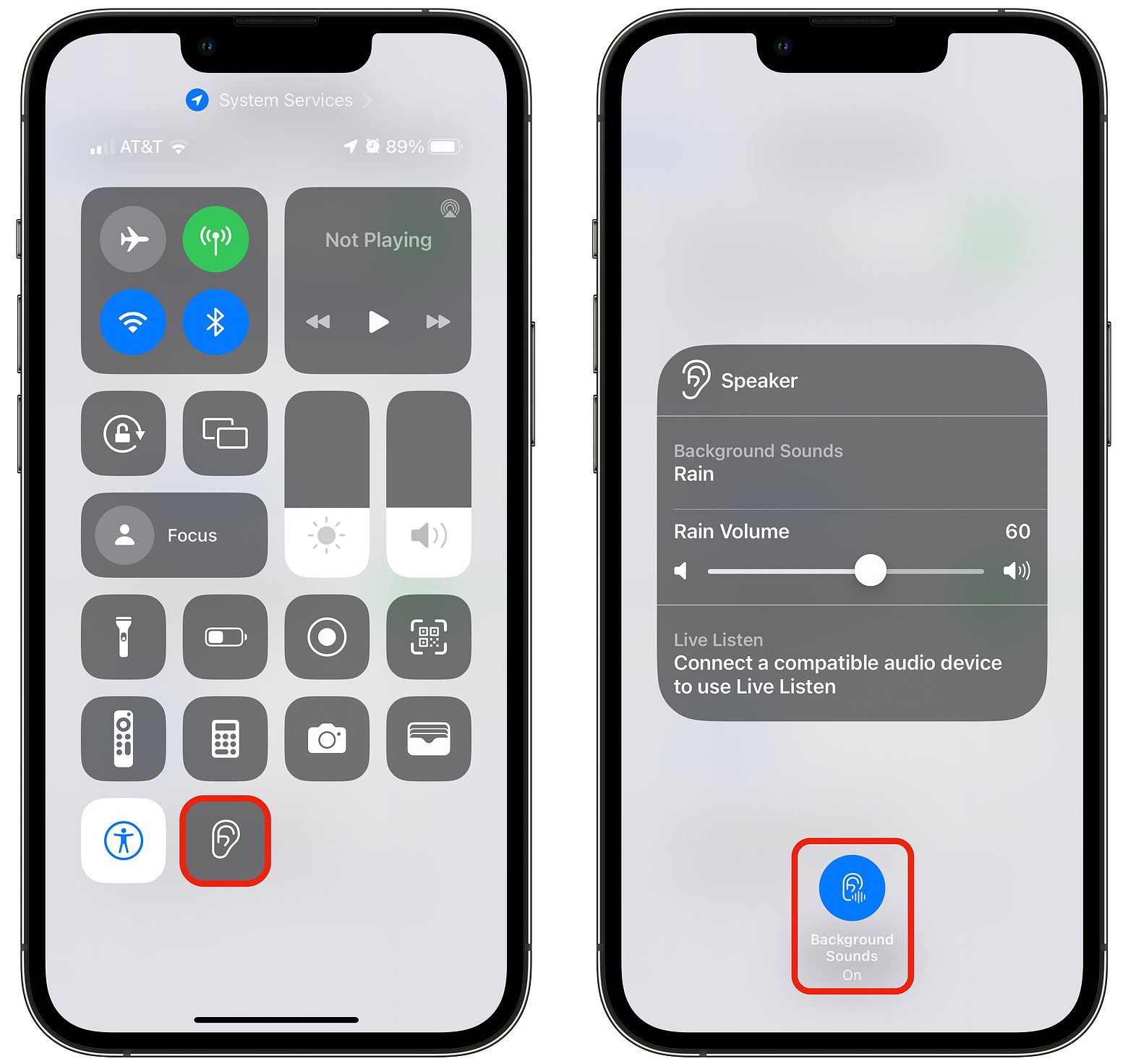 Listen to rain, white noise and more background sounds on iPhone
