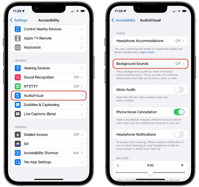 Listen to rain, white noise and more background sounds on iPhone