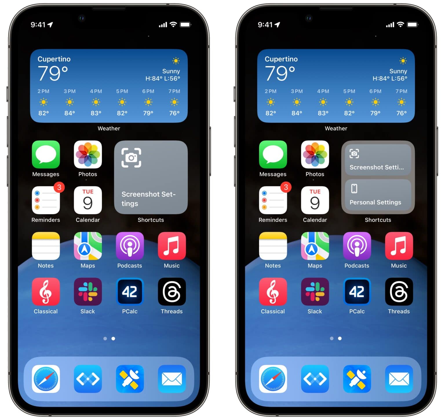 How to put two shortcuts in one small widget | Cult of Mac