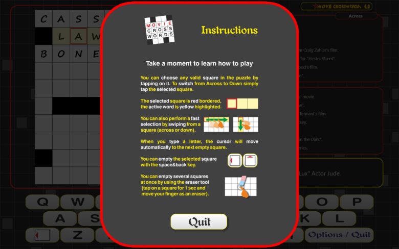 'Movie Crosswords' game: Fun way to hone Hollywood knowledge