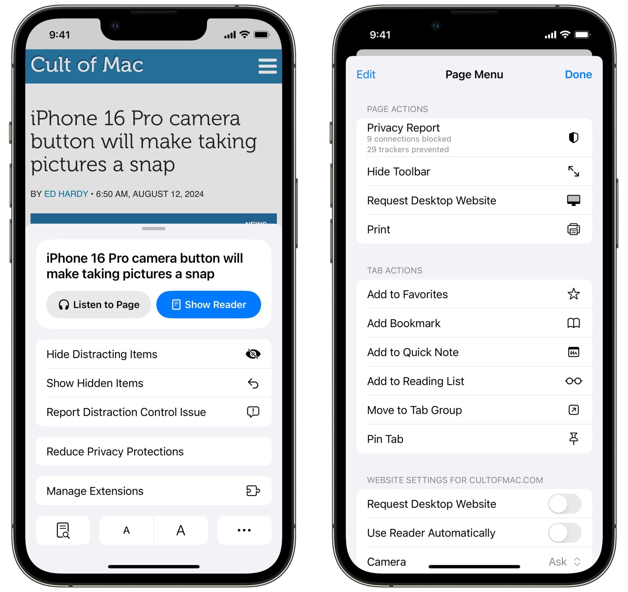 New Safari features in iOS 18: How to use new Page Menu, etc. | Cult of Mac