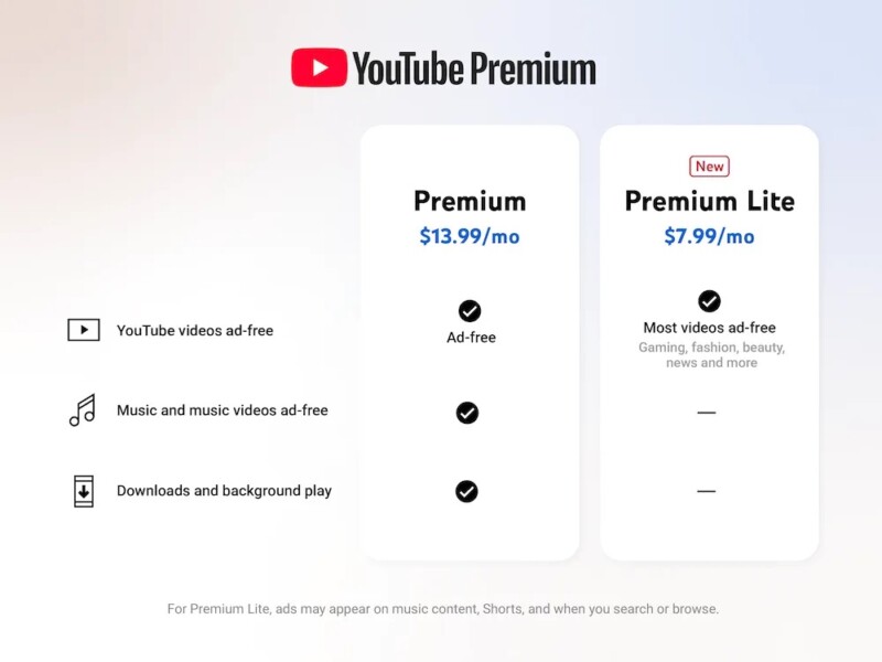 YouTube Premium Lite brings a more affordable ad-free viewing ...