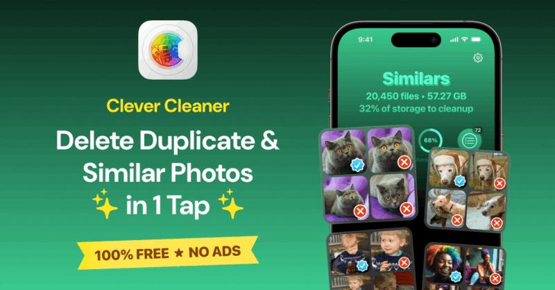 Clever Cleaner iPhone storage cleanup app: Always free & no ads | Cult ...
